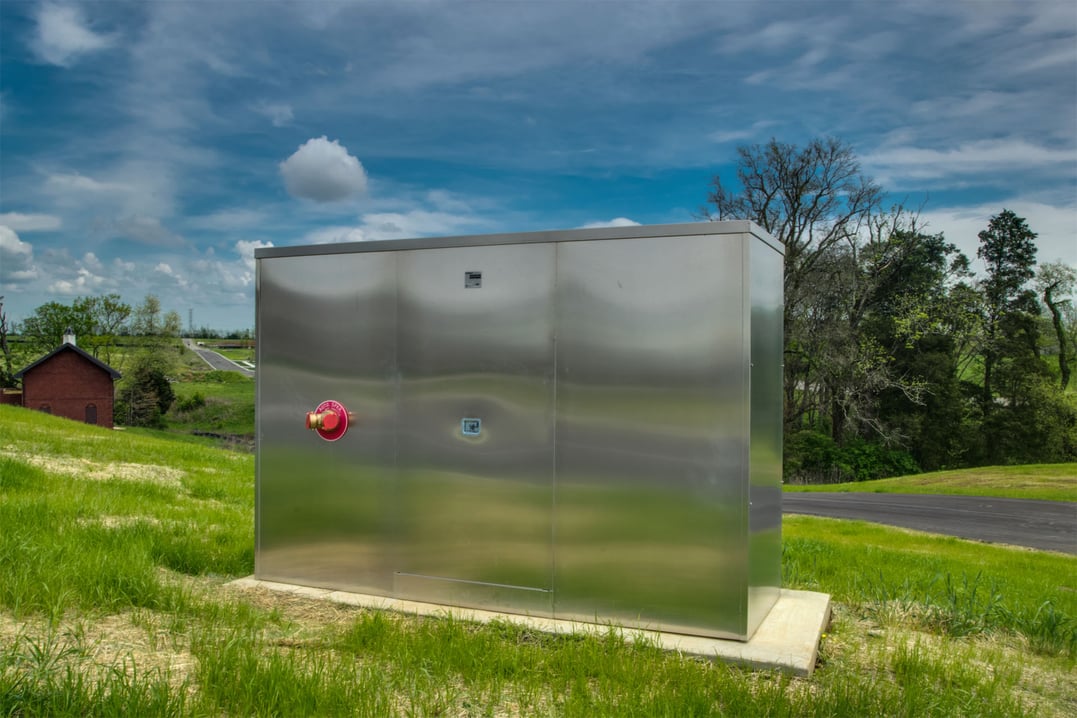 Fire Department Connection on an Enclosure | It's a Safe FDC Location