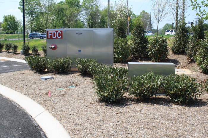 Fire Department Connection on an Enclosure | It's a Safe FDC Location